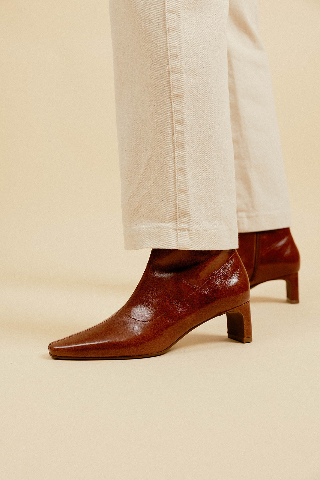 BOTTINES ALIX - COGNAC
